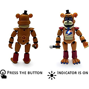2022 New Game FNAF Toys Bonnie Foxy Bear Action Figure Dolls 9pcs/Set Transparent Version for Children (A)