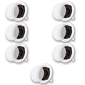 Acoustic Audio R191 in Ceiling/in Wall 7 Speaker Set 2 Way Home Theater 1400 Watt R191-7S