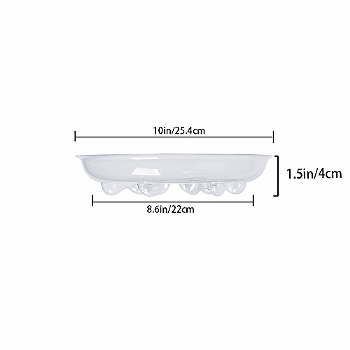 Idyllize 15 Pack Assorted Sizes 6 8 10 Inch Clear Thick Plastic Heavy Duty Sturdy Plant Saucer Drip Trays for pots, 5 Pieces of Each Size (Assorted Sizes 6'', 8'', 10'')