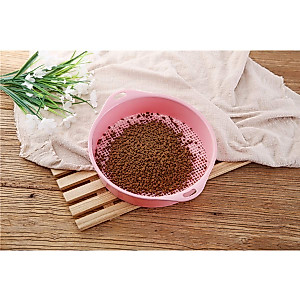 Garden Sieve Plastic Riddle Soil Sieve Soil Sieve Mesh Filter Dirt Sifter with Handle Bonsai Gardening Tool Garden Trapping Supplies Pink