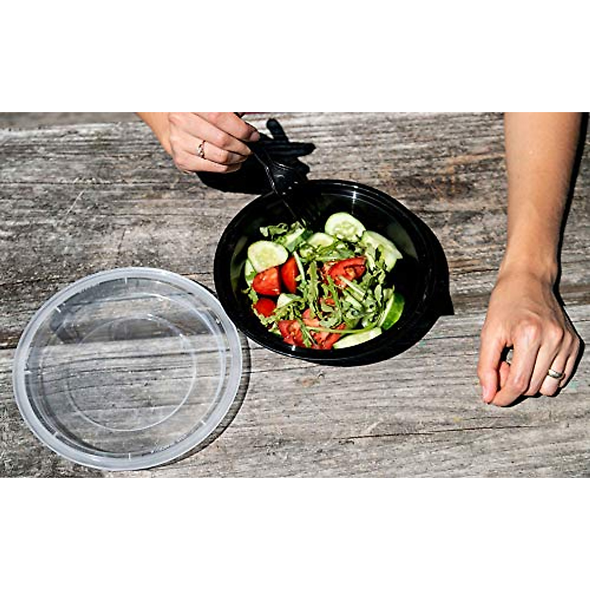 Meal Prep Container Reusable with Lids [25 Set- 24oz] Round Ideal-Lunch Container, Food Prep Containers, Food Storage Bento Box, Portion Control | Stackable | Microwave | Dishwasher | Freezer Safe.