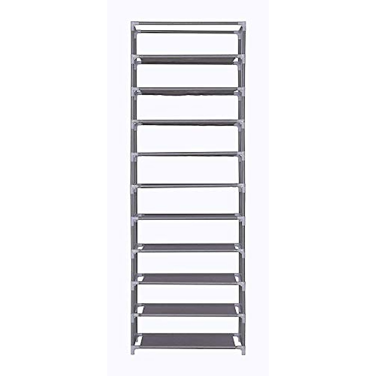 Mandorra 10 Layer 9 Grid Shoe Rack Shelf Storage Closet Organizer Cabinet Multiple Colors (Red)