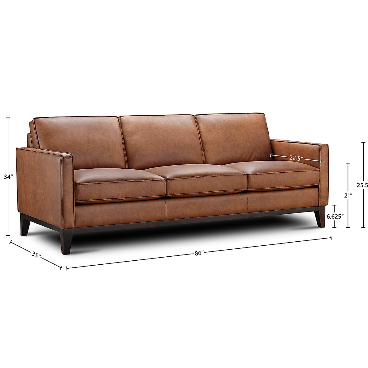 Pimlico 100% Top Grain Leather Sofa