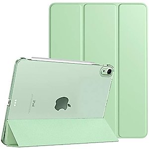 TiMOVO Case for New iPad Air 4 10.9" 2020, iPad Air 4th Generation Case, Support 2nd Gen Apple Pencil Charging, Trifold Stand Translucent Frosted Back Protective Case & Auto Wake/Sleep - Green