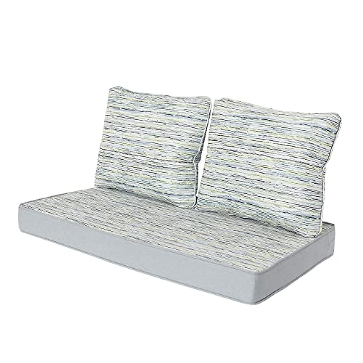 WOTU Patio Furniture Cushions, Loveseat Cushions Set 46 x 26 inch Garden Comfort Deep Seat Glider Loveseat Cushion Indoor Outdoor Seating Cushions