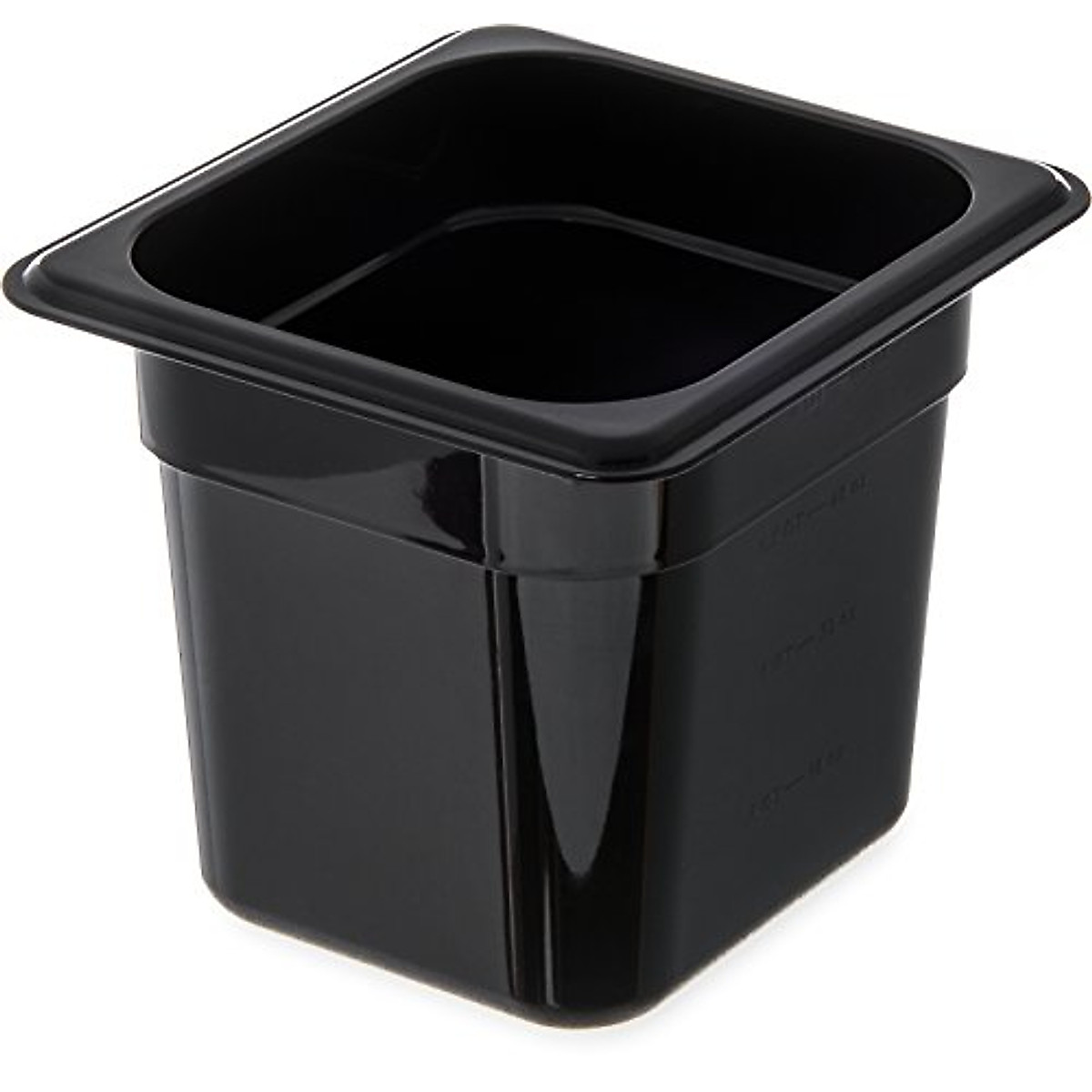 Carlisle FoodService Products Plastic Food Pan 1/6 Size 6 Inches Deep Black (Pack of 6)