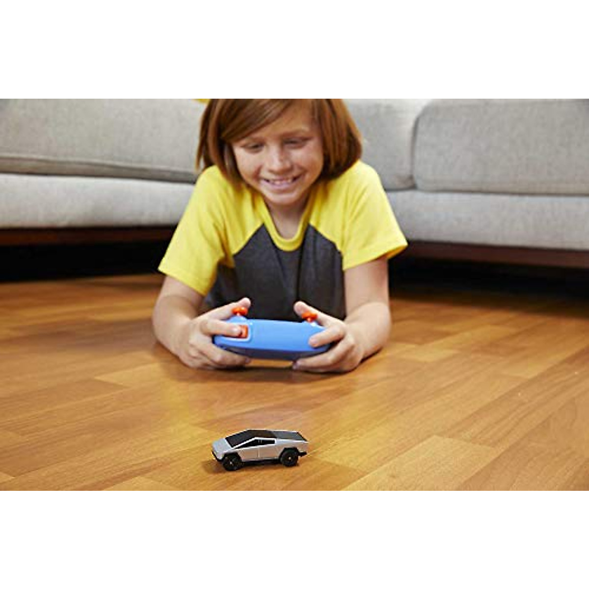 Hot Wheels RC 1:64 Scale Rechargeable Radio-Controlled Racing Cars for On- Or Off-Track Play, Includes Car, Controller & Adapter for Kids 5 Years Old & Up