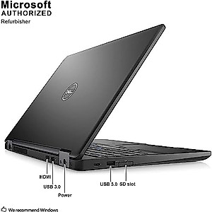 Dell Latitude E5580 Business Laptop, 15.6" FHD(1920x1080), Intel Core i5-6300U 1.6GHz, 16GB Ram, 512GB SSD, Webcam, Windows 10 Pro 64bit (Renewed)