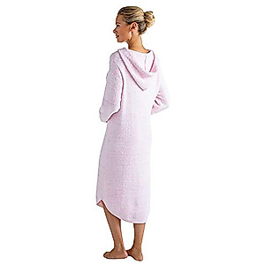 Softies Women's Ultra Soft Marshmallow Hooded Lounger with Plush Melange Fabric & Kangaroo Pocket (Pink, Large-X-Large)
