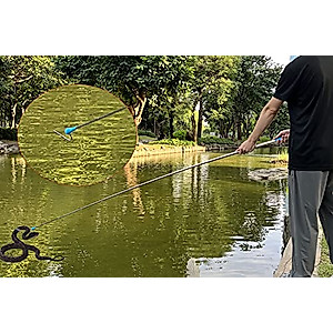 Pool Skimmer Net with Adjustable 106 Inches Lightweight Telescopic Pole Leaf Skimmer Mesh Rake Net for Spa Pond Swimming Pool, Pool Cleaner Supplies,Detachable net and hooks Great choice for gifts