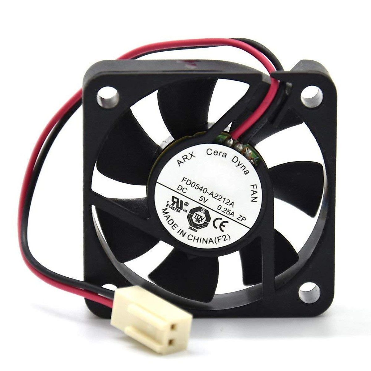 BAY Direct FD0540-A2212A FD0540-A3212A 40 x 40 x 10(mm) Fan for CeraDyna 5V 0.25A 2Wire DVR Cooling Fan (Thermal Compound; Spatula; Warranty Card Included)
