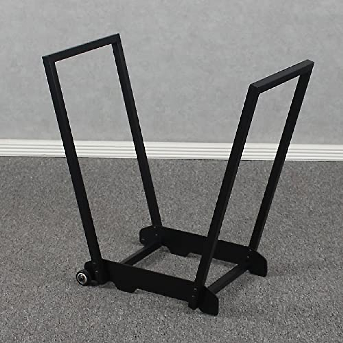 Industrial Rustic Firewood Log Rack for Home Fire Place Decoration,Indoor Outdoor Wrought Iron Firewood Holders,Lumber Storage Stacking,Metal Firewood Racks,Black(Large)