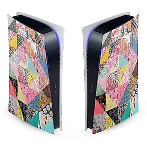 Head Case Designs Officially Licensed Rachel Caldwell Quilt Art Mix Vinyl Faceplate Sticker Gaming Skin Decal Cover Compatible With Sony PlayStation 5 PS5 Digital Edition Console