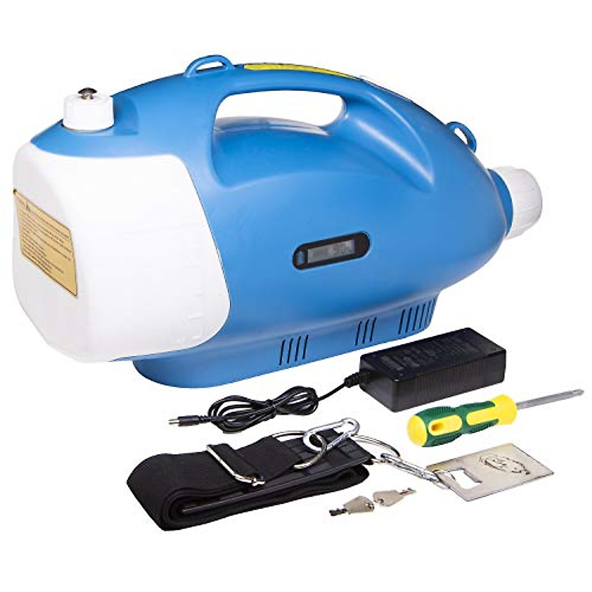 Sanifog Disinfectant Fogger Machine Cordless Handheld Electric Sprayer ULV Cold Fogger Machine Disinfecting for Hospitals Office Room School Restaurant Home 3L 24V 240W (Blue White)