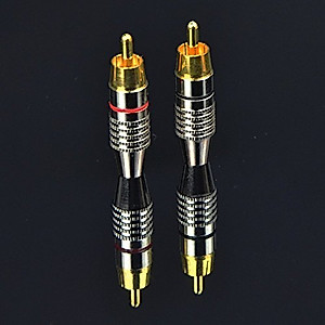 CESS RCA Plug Solder Gold Audio Video Adapter Cable Connector (20 Pack)