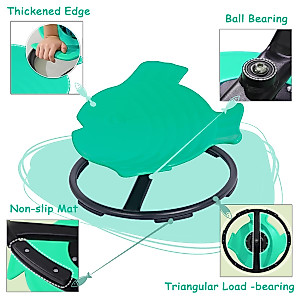 Luanka Kids Swivel Chair Sensory,Autism Chairs for Kids,Sensory Spinning Chair for Kids Autism,Toddler Coordination Sensory Products for Ages 3 Years and UP,Gifts for Kids with Autism (Green)