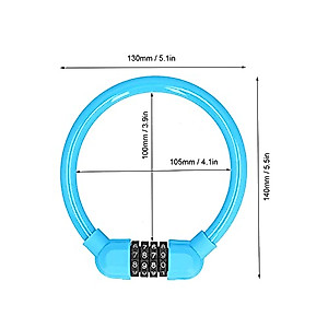 Anti Theft Bike Lock, Waterproof The Same Interlocking Function Password Unlocking Bike Lock High Security for Bike for Cyclist(Blue)