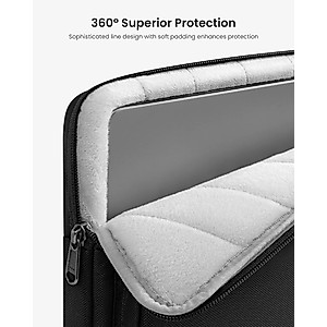 tomtoc 360 Protective Laptop Shoulder Bag for 13-inch MacBook Air M2/A2681 M1/A2337 2022-2018, MacBook Pro M2/A2686 M1/A2338 2022-2016, 13-inch Surface Pro 9/8/X/7+/7/6, Water-resistant Accessory Case