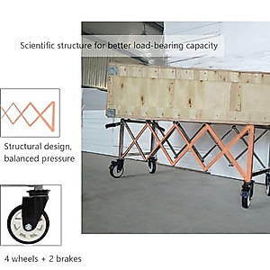 INTSUPERMAI Stainless Steel Funeral Stretcher Truck Church Truck Casket Stand Trolley Cart Fordable Mortuary Supply Coffin Cart