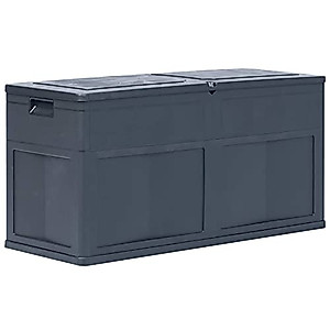 Festnight Patio Storage Box Outdoor Deck Box Garden Storage for Patio Furniture, Garden Tools and Pool Toys 84.5 gal Black