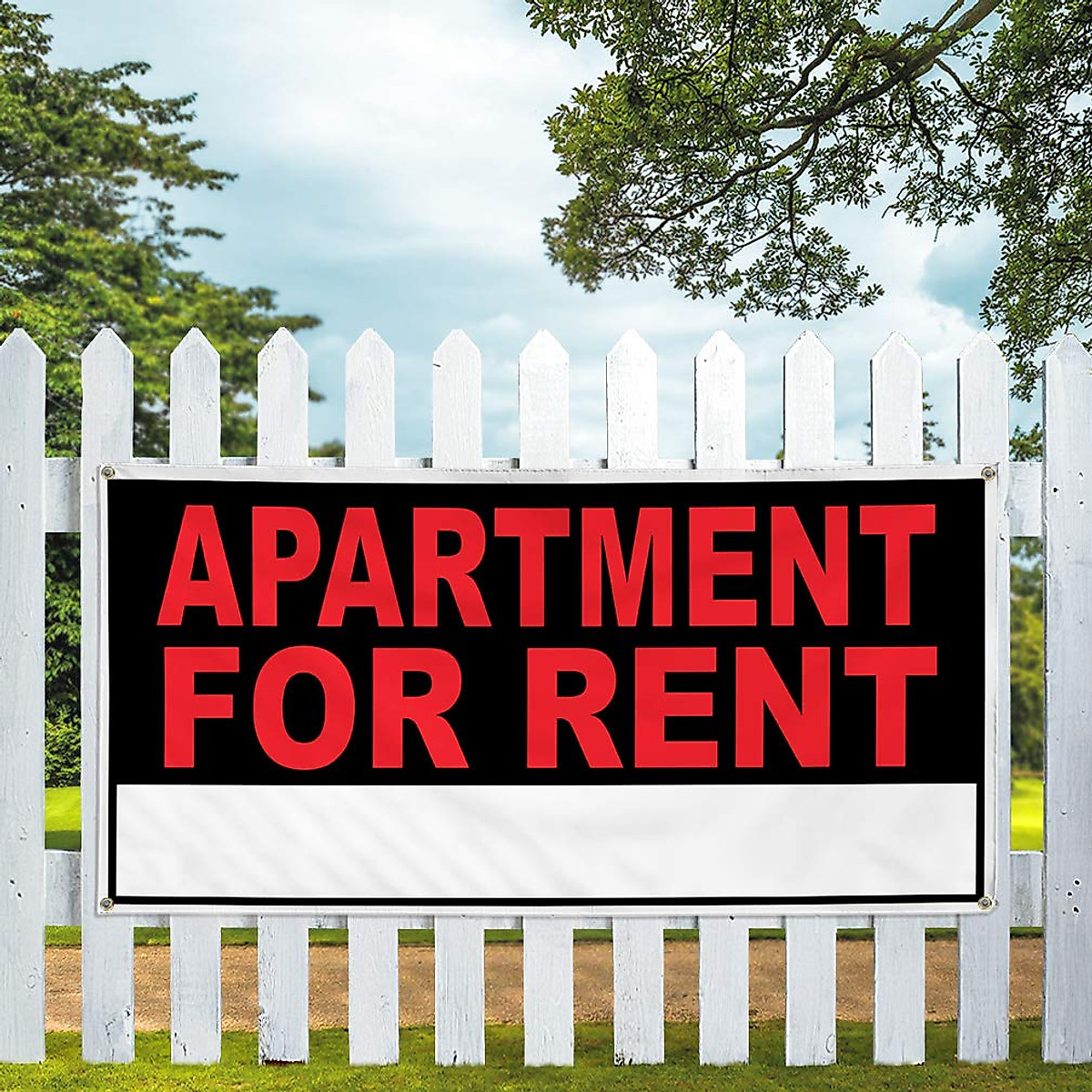 Vinyl Banner Multiple Sizes Apartment for Rent Business A Business Outdoor Weatherproof Industrial Yard Signs Red 4 Grommets 24x36Inches