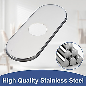 BWE 6 Inch Bathroom Vessel Vanity Sink Faucet 4" Hole Cover Deck Plate Escutcheon Chrome