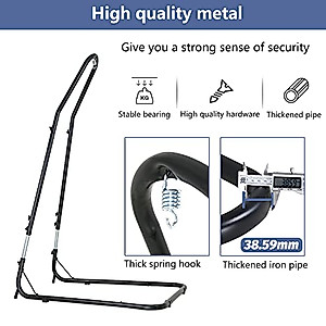 Hammock Chair Stands Hanging Hammock Stands Adjustable Height 78.8" to 96.5" Outdoor Solid Steel Hammock Stand Only for Hanging Hammock Air Porch Swing Chair Indoor