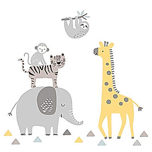 Lambs & Ivy Animal Jungle Cotton Jersey 4-Piece Crib Bedding Set - Multicolor