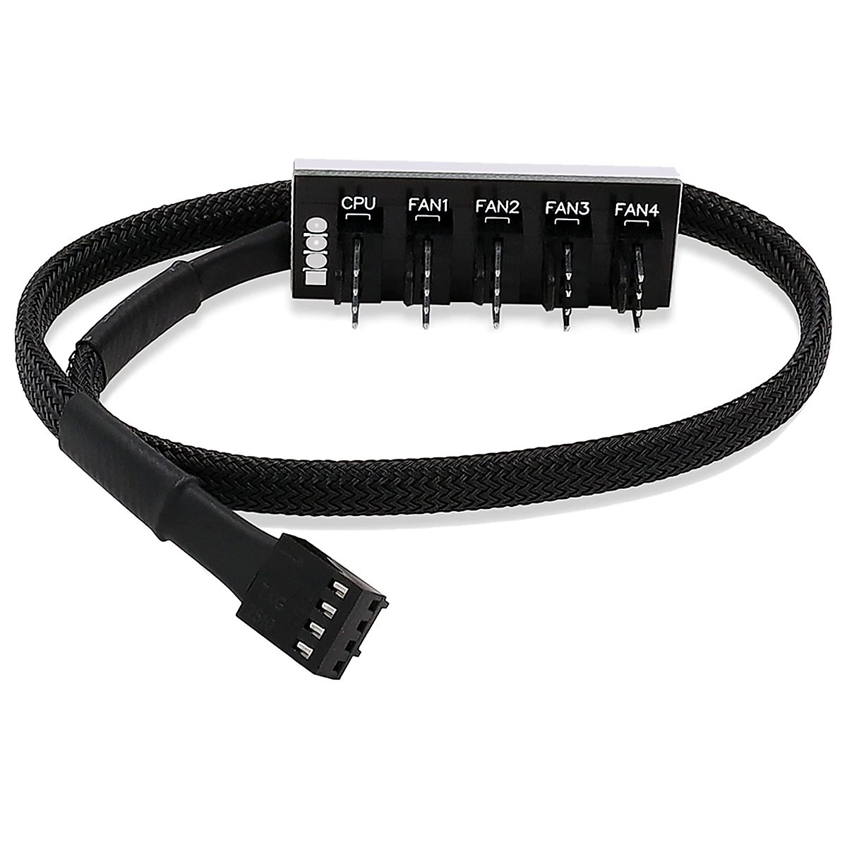 Fancasee PWM PC Fan Hub Power Supply Cable 1 to 5 Way Splitter PC Motherboard Case Fan Power Extension Cable Cord Hub for ATX Computer Case 4-Pin and 3-Pin Cooling Fans