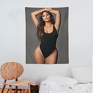 YWVWY Kim Kardashian Poster American Celebrity Poster Tapestry Decorative Painting Polyester Wall Art Living Room Tapestries Bedroom Prints 30"x40"