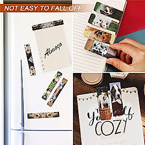 MWOOT 30Pcs Magnetic Bookmarks, Cute Dogs Magnet Book Marks Set, Double-Sided Lovely Puppy Magnetic Page Clips Bookmark in Bulk for Kids Students School Office Home Reading Supplies(30 Styles,6x2CM)