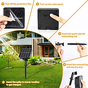 Extra-long 288FT 800LED Solar Fairy String Lights, 4-Pack 72FT 200 LED Outdoor Twinkle Lights Waterproof, 8 Lighting Modes, Warm White Copper Wire Lights for Deck Backyard Tree Garden Fence Pool Party