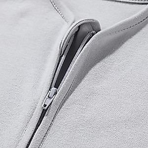 DaysU Cotton Baby Sleep Sack, Sleeveless Baby Sleeping Bag with Two-Way Zipper, Solid Color Baby Wearable Blanket for Newborn Baby Boys and Girls 18-24 Months, 1-Pack, Grey