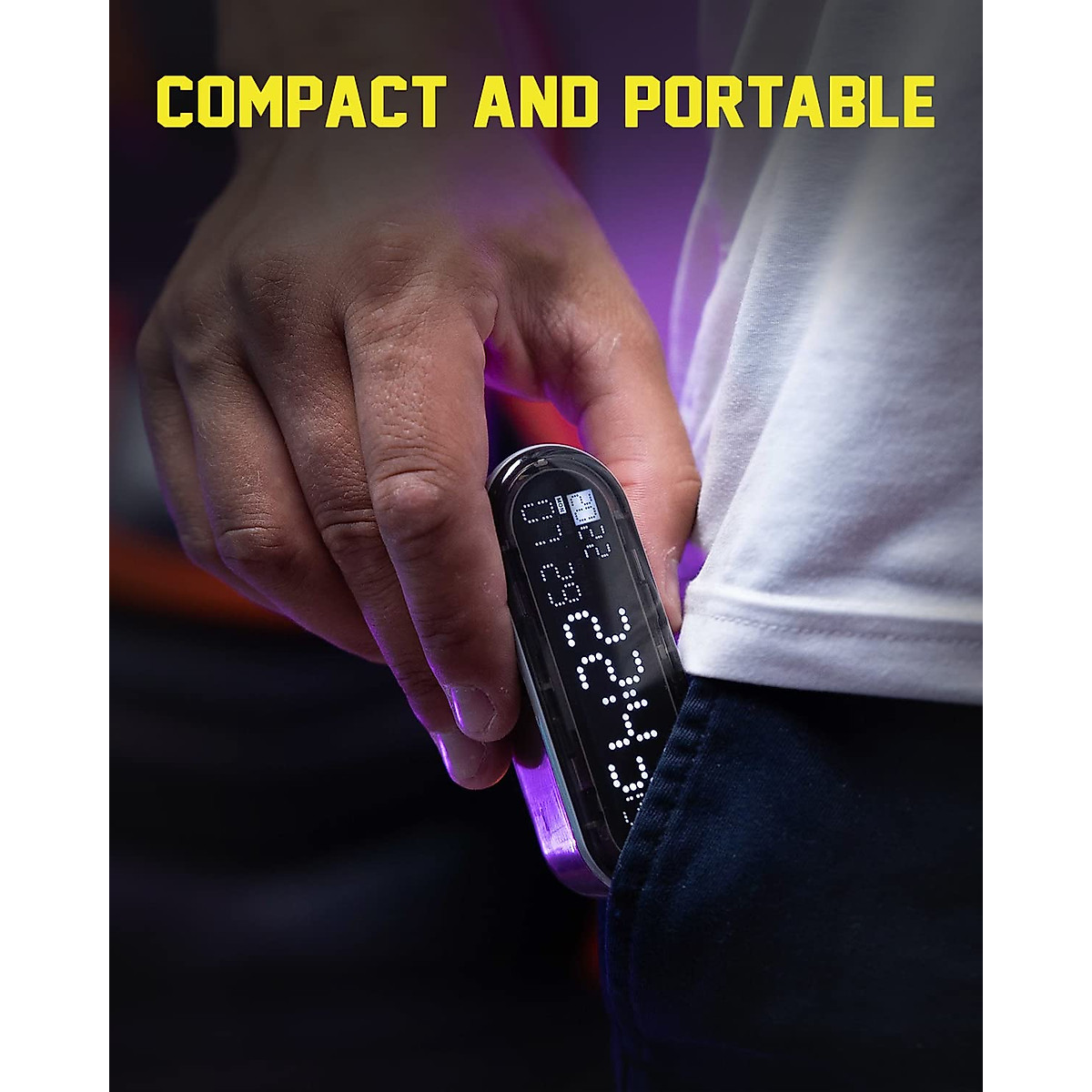 sharge 4 in 1 Multifunctional Timer: Digital Clock/Digital Timer/Countdown Timer/Pomodoro Timer, 5000mAh Portable Charger Included, 20W USB Fast Charging（Includes Capsule Portal, by Shargeek）