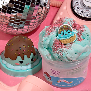 Original Squishmallow Maya The Ice Cream Premium Cloud Slime, Chocolate-Scented, Party Favors for Kids 8-12, Girl Toys 8-10 Years Old, Slime Kit for Girls Ages 8-12, Slime for Kids