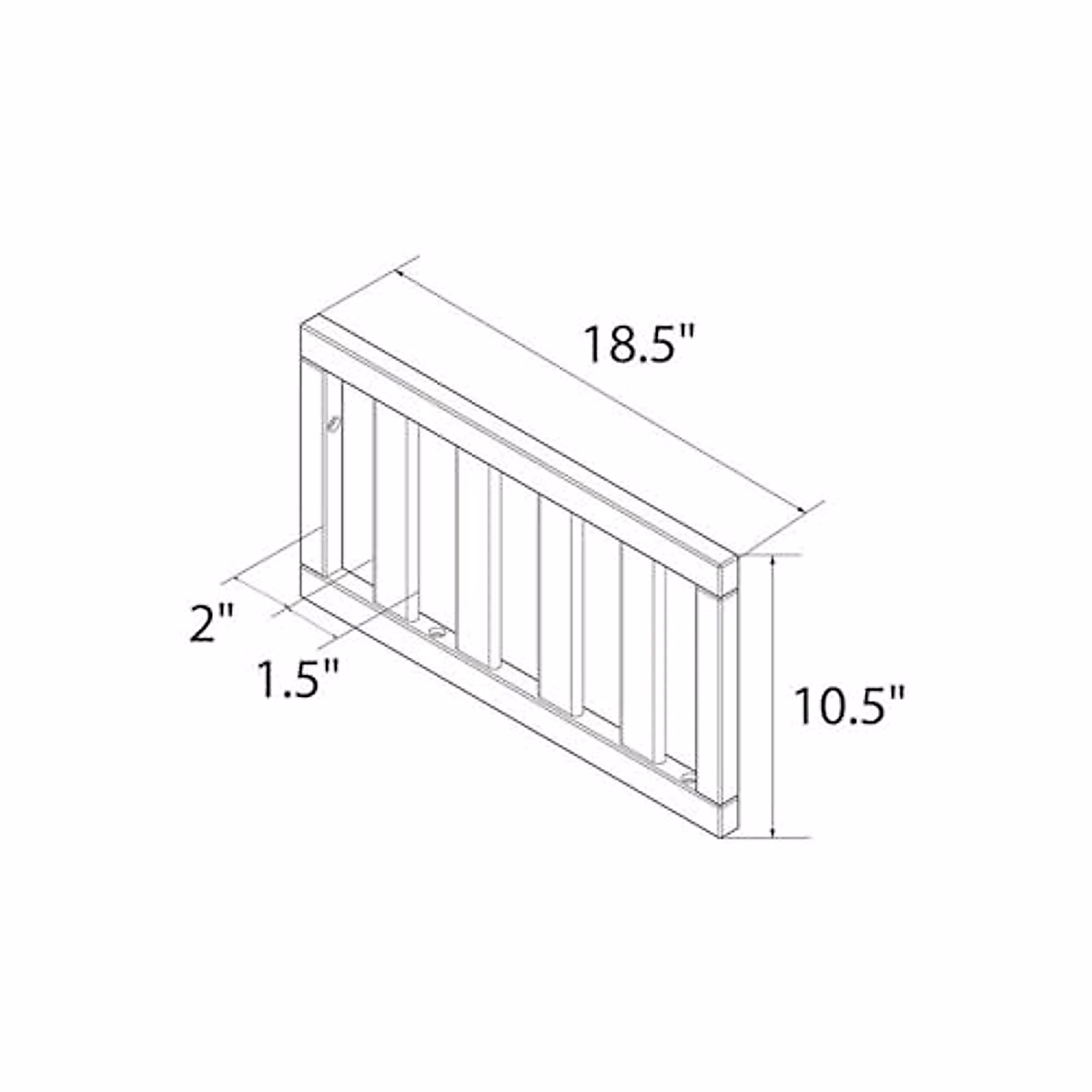 Little Seeds Universal Toddler Rail, Nursery Furniture, Dove Gray
