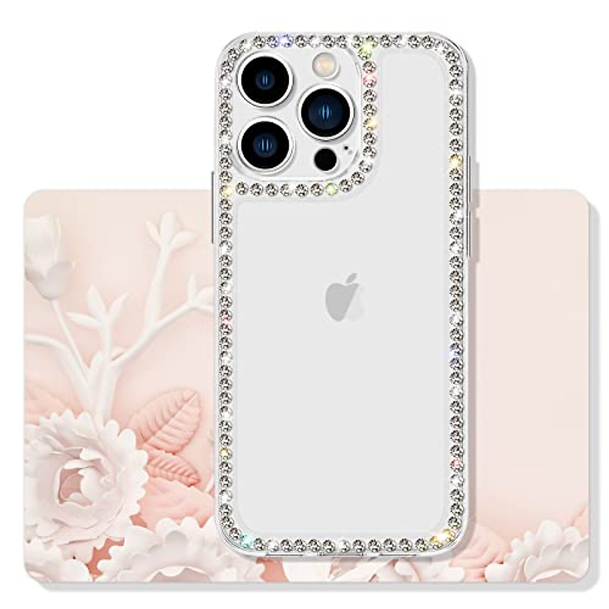 VAOXTY Compatible with iPhone 11 Clear Case Bling Diamond Rhinestone Cute for Girls Women Girly Case Glitter Shiny Sparkle Bumper Design Soft Silicone Luxury Fashion Protective 3D Phone Case