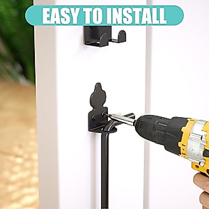 24 Inch Heavy Duty Cane Bolt Gate Drop Rod Gate Hardware,Solid Steel Gate Ground,Wooden Fence Latch for Gates, Metal Gates Doors Stopper for Gate Ground,Black Finish