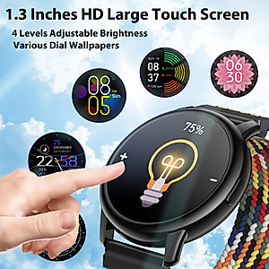 Eastcoo Smart Watch for Android/iOS Phones, 1.3'' HD Touch Screen Fitness Tracker Watches, Waterproof Smart Watch for Women with Text and Call Alerts, Heart Rate, Sleep Monitor Smartwatch for iPhone