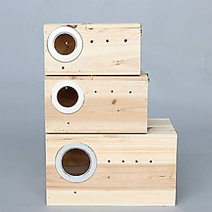 Baluue Bird Incubator Supplies Wooden Bird Nest Anti Bite Ring, ing Box Accessory, Birds Breeding Box Ring, Parrot Bird Hatchery Breeding Box Ring, 85mm (Silver)