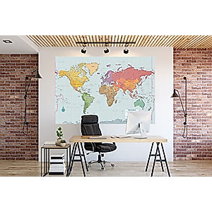 Extra-large World Wall Map - Laminated - 67'' x 45''