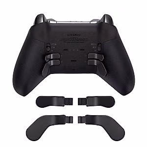 4 PCS Metal Paddles, Back Hair Trigger Locks Replacement Parts for Xbox One Elite Series 2 Controller/Elite Series 1 Controller/Elite 2 Core Controller(Black)