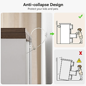 IDEALHOUSE Modern 5 Drawers Dresser, Chest of Drawers Closet Organizers and Storage Clothes, Modern Dressers for Closet Living Room, Kids Bedroom (5 Drawers Dresser, Brown&White)