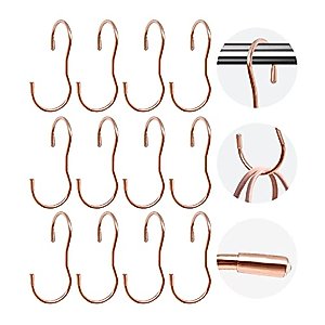 Zreneyfex 12 pcs Rose Gold Purse Organizer for Closet with Unique Twisted Hook Design
