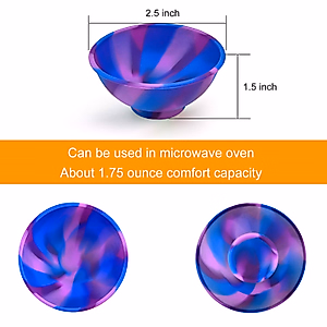 Coopay 8 Pieces Mini Silicone Bowls Multicolor Pinch Bowls Heat Resistant Snack Bowls Prep and Serve Bowls, Unbreakable, Flexible, 1.75 Oz (Mixed Colors)