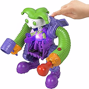 Fisher-Price Imaginext DC Super Friends The Joker Battling Robot with Poseable Figure and Lights for Preschool Pretend Play Ages 3-8 Years