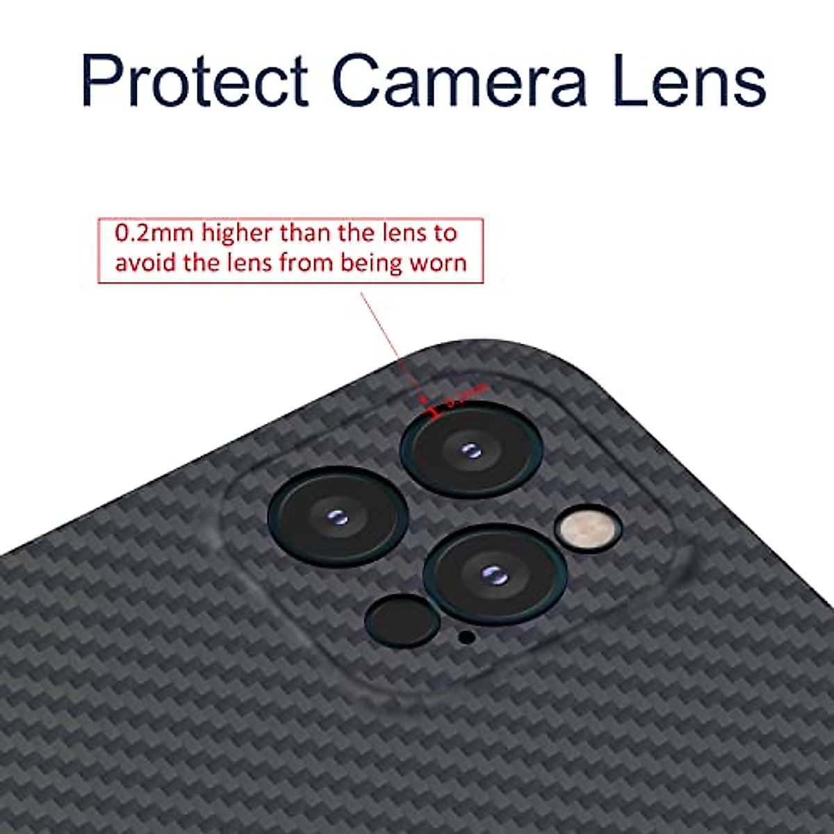 Sisyphy Aramid Fiber Case for iPhone 14 Pro Max with Carbon Fiber Texture, Super Slim Light Protective Cover Skin, Soft Touch Sturdy Durable Case, Snap-on Back Cover Wireless Charging Friendly