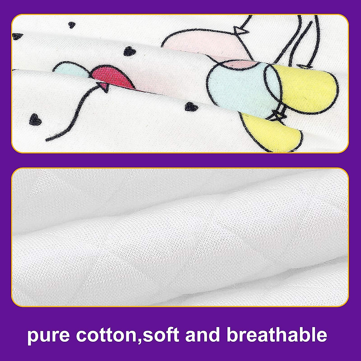 MooMoo Baby 6 Packs Cotton Training Pants Reusable Toddler Potty Training Underwear for Boy and Girl Mermaid-2T Pink