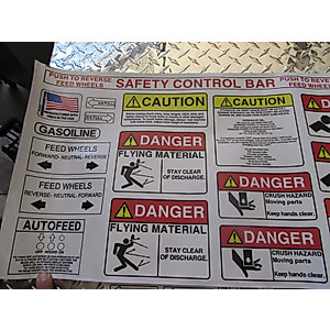 MORBARK Wood Chipper Safety Decal KIT