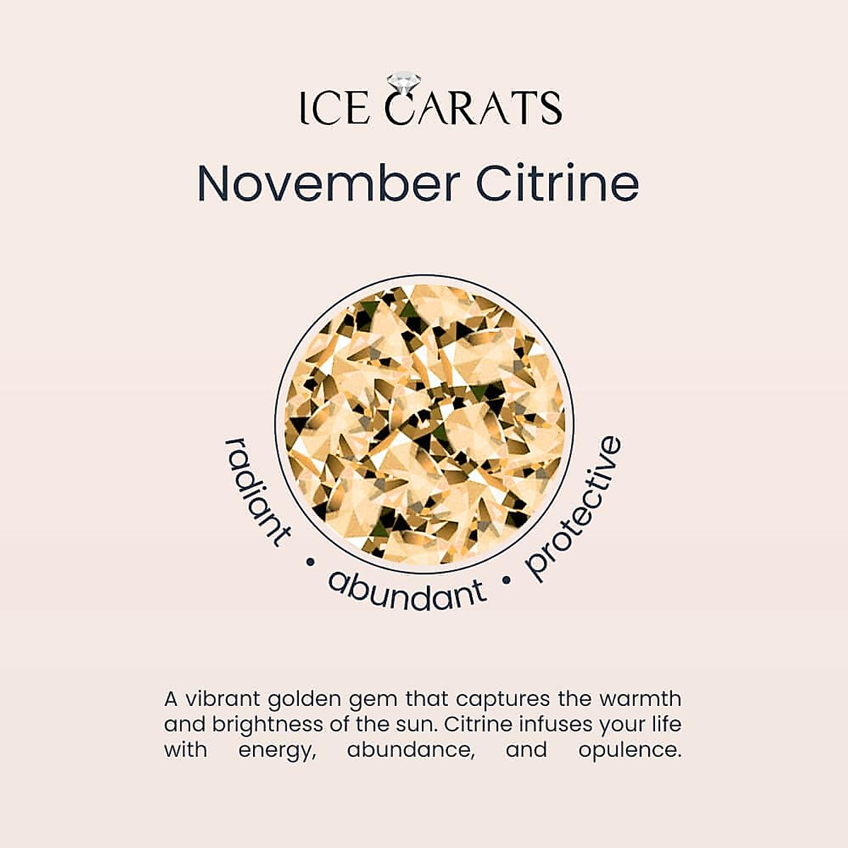 IceCarats 14K White Gold Yellow Orange Citrine Heart Love Ring Gemstone Band November Birthstone Jewelry Size 6